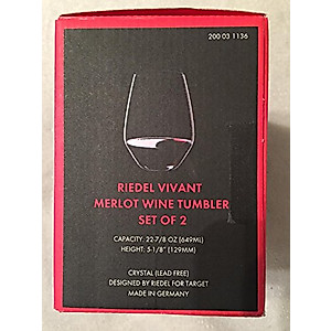 Riedel Vivant Set of Two Merlot Wine Tumblers