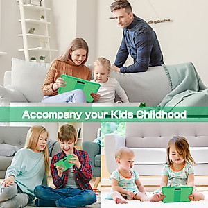 NEWISION Kids Tablet 10 Inch,Android 10 Toddler Tablet,Kids Learning Tablet with Dual Camera,32GB Kids WiFi Tablets,6000MAH,Kid-Proof Case (Green)