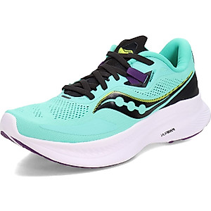 Saucony Women's Guide 15 Road Running Shoe, Cool Mint/Acid, 9.5 Wide