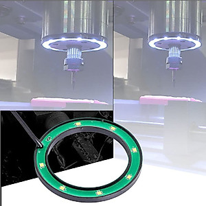 Spindle Light for CNC Milling Machine, Waterproof Magnetic LED Work Lights 12V Engraving Machine Magnetic Ring Spindle Lamp, Vertical Light Source Without Shadow (80mm)