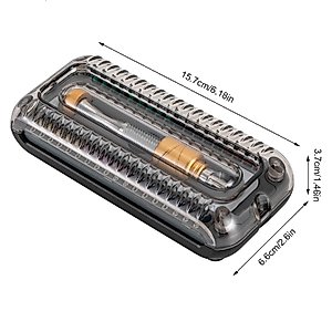 Precision Screwdriver Set, 37 in 1 Screwdriver Kit with Low-Gravity Design Magnetic Driver Handle and Durable S2 Steel Bits, for Electronics, Eyeglass, Watch and Game Console Repair