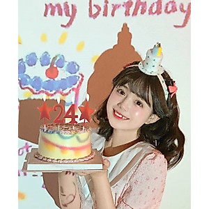 2.75in Red Number 2 Birthday Candles, Glitter Red Happy Birthday Cake Cupcake Toppers Decoration and Celebrating for Adults/Kids Party Baking (2.75in Red Number 2)