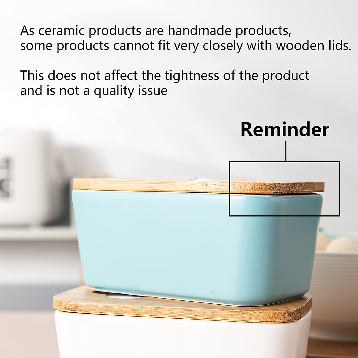 Porcelain Butter Dish with Knife & Wooden Lid, Candiicap Airtight Butter Keeper for Countertop, Large Butter Holder for East West Coast Butter(Matte Pink)