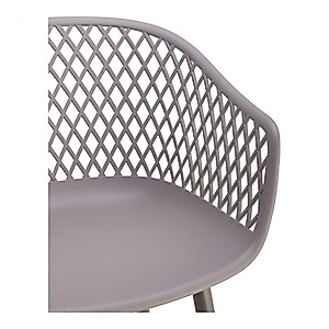 Moe's Home Collection Piazza Outdoor Chair Grey-Set of Two