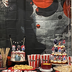 36 PCS Horror Classic Movie Cupcake Toppers Horror Movie Characters Cupcake Food Picks Decorations for Halloween Horror Movie Theme Baby Shower Killer Birthday Cake Decorations Supplies