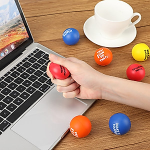 Chivao Motivational Stress Balls Colorful Small Foam Balls Anxiety Relief Toys Relieve Inspire Hand Exercise Toys Funny Stress Relief Gifts for Adults Teams Motivating Encouraging(40 Pcs,Classic)