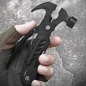 Hammer Multitool Snowflake Multitool Wrench Father's Day Gifts, Camping Hammer with Outdoor Survival Multi Tool and Carabiner, Birthday Gifts for Dad, Grandpa, Husband