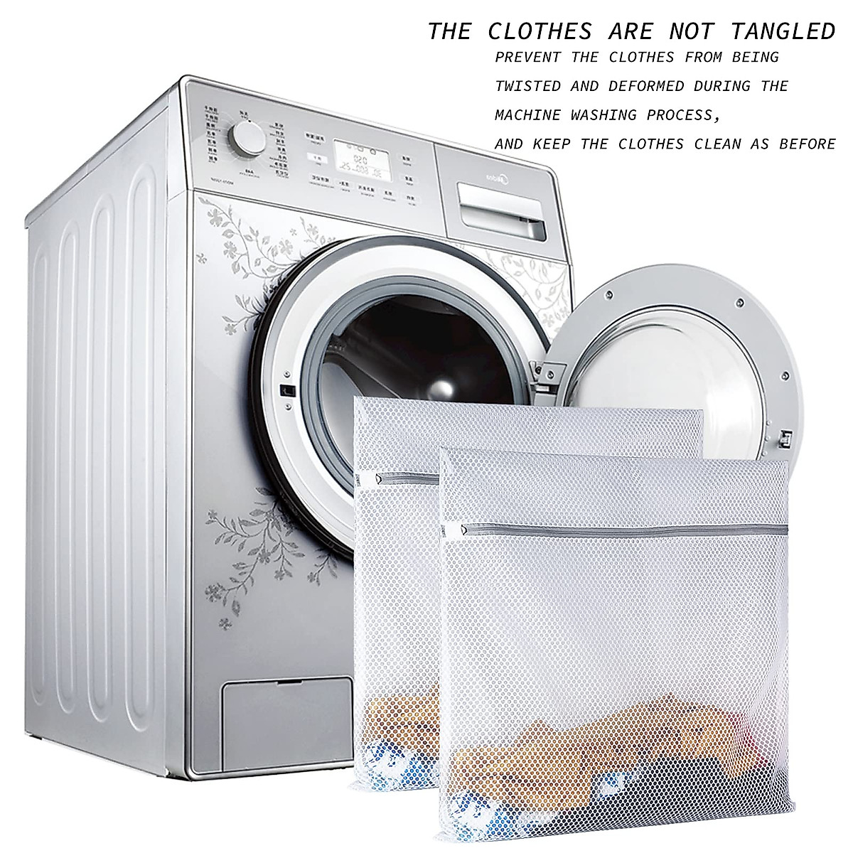 2 Pack Mesh Laundry Bag-2 XXL Oversize Delicates Laundry Bag-Extra Large Durable Laundry Wash Bag with New Honeycomb Mesh-Big Clothes,Household,Bed Sheet,Stuffed Toys,Lingerie Net Bags for Laundry