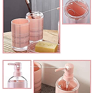 Acrylic Mouthwash Cup Toothbrush Holder Tooth Cup Soap Dish Soap Dish (Color : White, Size : 4 Piece Set)