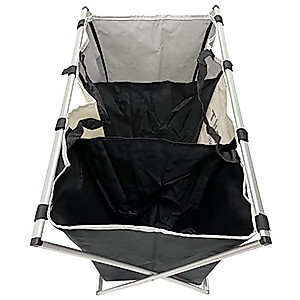 3 Section Laundry Basket for Dark, Light, and Color Clothes Hamper, Collapsible Design with Carry Handle, 26" Long x 15" Wide x 23.5" Tall by SciencePurchase