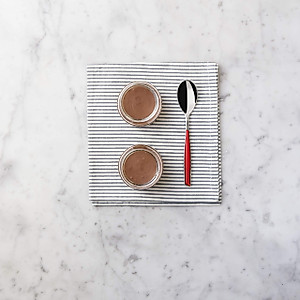 BUGATTI, Glamour, Set of 6 18/10 Stainless Steel Teaspoons and Handles Mixed Colours: Ivory, Blue, Iris, Green, Orange, Red, Moulding Pro-Tech System