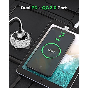 Bling iPhone Fast Car Charger, 20W USB C Car Charger [Apple MFi Certified] PD + QC Dual Port Fast Charging Adapter with 3.2FT Type-C to Lightning Cable for iPhone 14 13 12 Pro Max