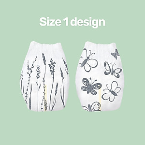 PARASOL Clear+Dry Disposable Diapers, RashShield Protection, Leakproof Design, Hypoallergenic, Size 1 (7-14 lbs), 160 Count