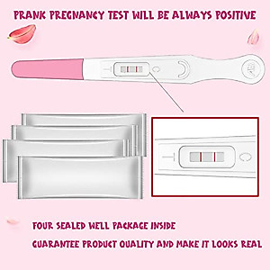 Acessorz Fake Prank Joke Pregnancy Test Always Positive - April Fool's Day Practical Joke, Prank, Gag, False Pregancy Test Kit, 4 Pack Pink