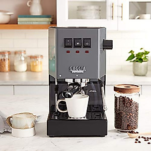 Gaggia RI9380/51 Classic Evo Pro Espresso Machine, Industrial Grey, Small