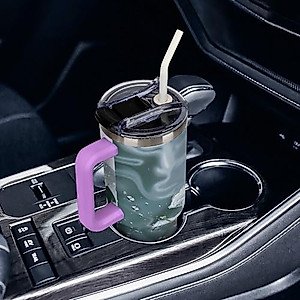 Lily Flower Insulated Tumbler with Lid And Straw Stainless Steel Travel Coffee Mug 40oz Violet-style