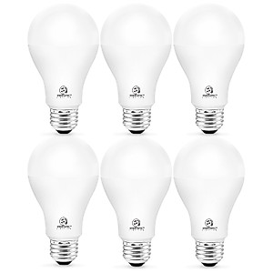 6 Pack Super Bright Light Bulb 150 Watt Equivalent A21 LED Light Bulb, Daylight 5000K, 2600 High Lumens LED Bulb, E26 Base, Non-Dimmable, UL Listed