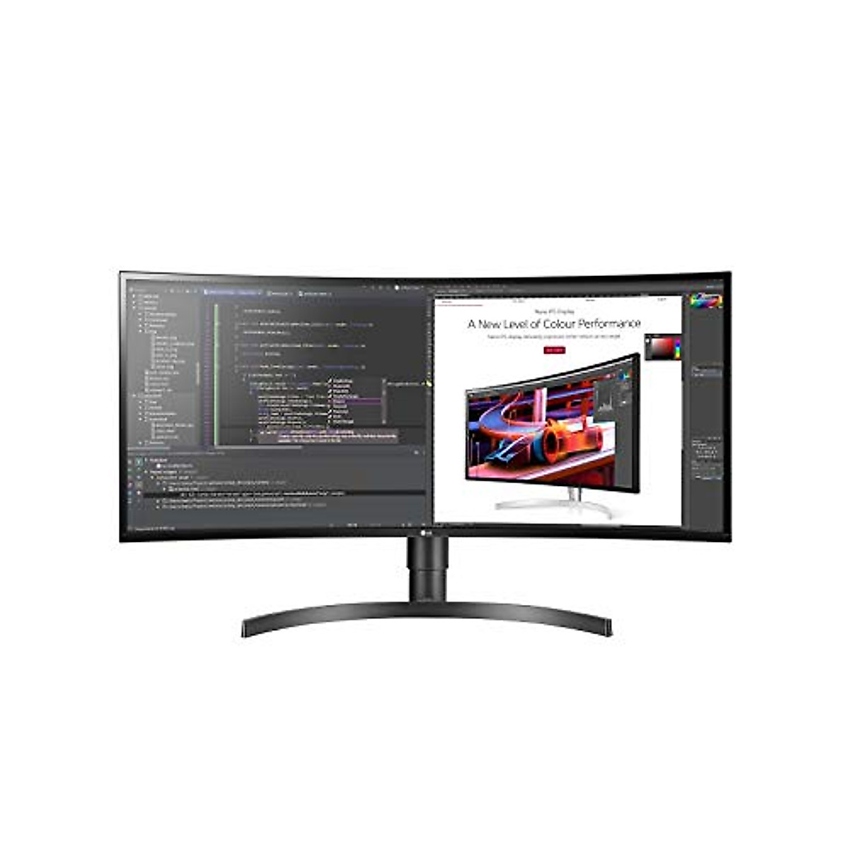 LG 34'' 34BL85C-B IPS QHD UltraWide™ Curved Monitor (3440x1440), with HDR10, Dynamic Action Sync, Flicker Safe, PBP & Dual Controller & MAXXAUDIO