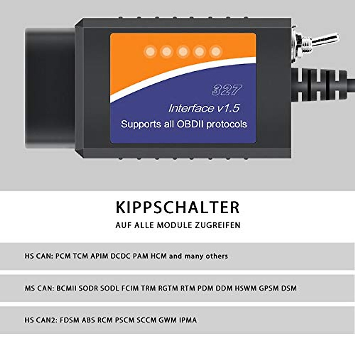 Yctze Diagnostic Connector Cable, Automotive USB Interface Checking Tool for Car