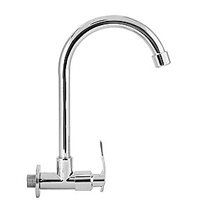 Kitchen Faucet Single Cold Water Tap Wall Mounted G1/2in Thread Faucet for Household Kitchen