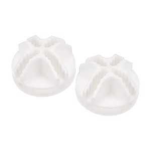 uxcell Plastic Wire Cube Connectors, 36x23mm Round Grid Buckle Clip for Storage Shelving Cabinet Organizer, White, 24Pcs
