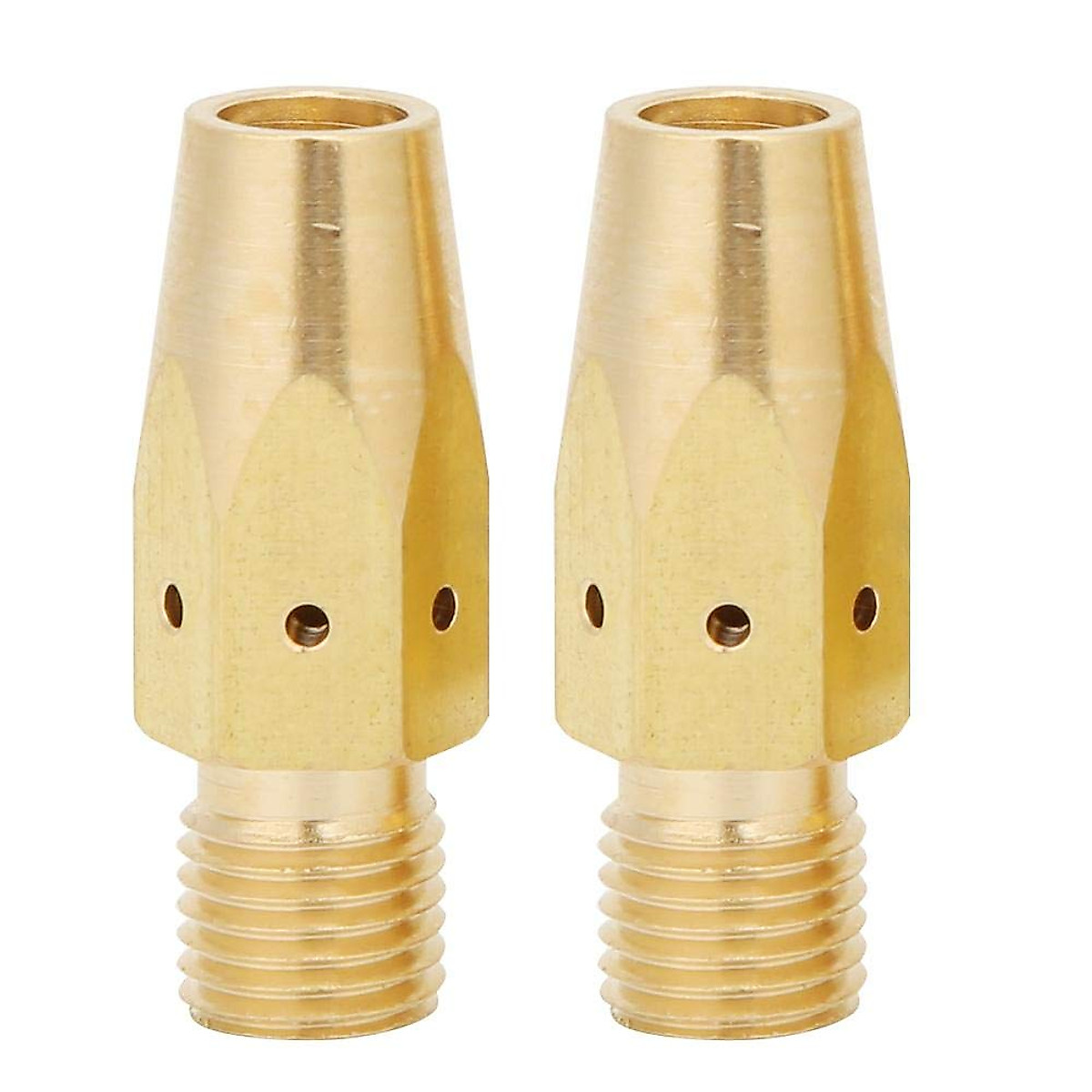 Brass Contact Tip Adapter,169728 Welding Gun MIG Gas Diffuser Replacement Part,for Miller M-25/M-40 and for Hobart MIG(5PCS)