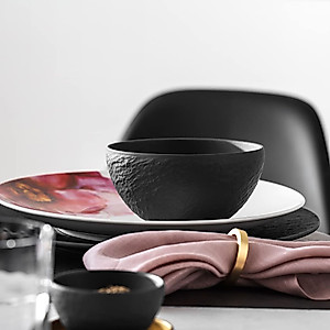 Villeroy & Boch - 1042391900 Manufacture Rock Rice Bowl, 20.25 oz, Premium Porcelain, Gray