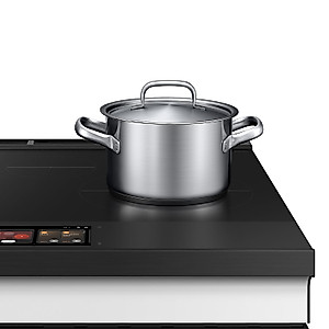 Samsung Bespoke 6.3 cu. ft. Smart Slide-In Induction Range with AI Home & Smart Oven Camera, White Glass, NSI6DB990012AA