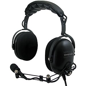 Kenwood KHS-10-OH Noise Reduction Over-The-Headset with Noise Cancelling Boom Microphone and in-Line PTT, NRR 24 db