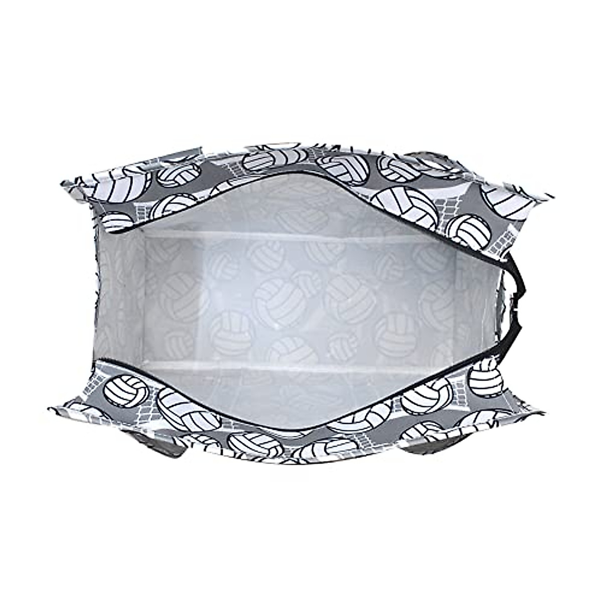 NGIL Utility Water Resistant Tote Bag, Top Zipper Closure, Perfect Gifts for Working Women, Teachers, Nurses, Gym bag (Volleyball-black)