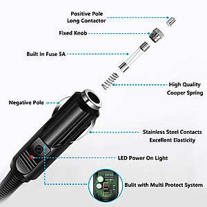 VHBW Car Adapter 12V Replacement for All Nexstar Telescopes CGEM, CGEM II, CGEM DX, CPC, CPC Deluxe HD, Advanced VX Series Replacement NexStar Telescope Car Cigarette Plug Charger Adapter