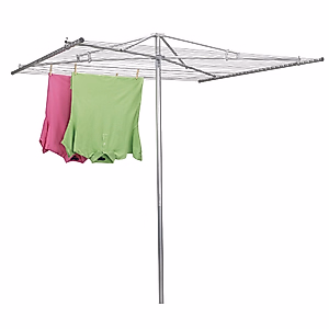 Household Essentials 17140-1 Rotary Outdoor Umbrella Drying Rack | Steel | 30-Lines with 182 ft. Clothesline