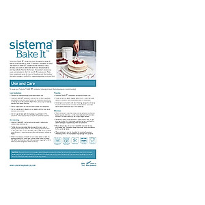 Sistema Bake It Food Storage for Baking Ingredients, Powdered Sugar Container 6.6 Cups
