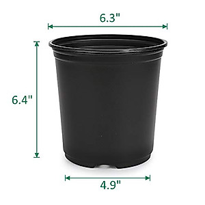 GROWNEER 24 Packs 0.7 Gallon Flexible Nursery Pot Flower Pots with 15 Pcs Plant Labels, Plastic Plant Container Perfect for Indoor Outdoor Plants, Seedlings, Vegetables, Succulents and Cuttings 2.5Qt