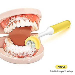 GOGOCAT 3D toothbrushes for Adults Yellow,3 Sided Wrapped Tooth Brush Oral Care.1 Count