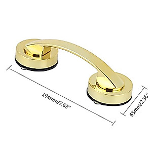 NNEPIA Bathtub Rails Handicapped Shower Handle Elderly Bathroom Balance Bar Safety Suction Cup Handrail Non-Slip Grab Bar Grab Rails (Color : Silver)