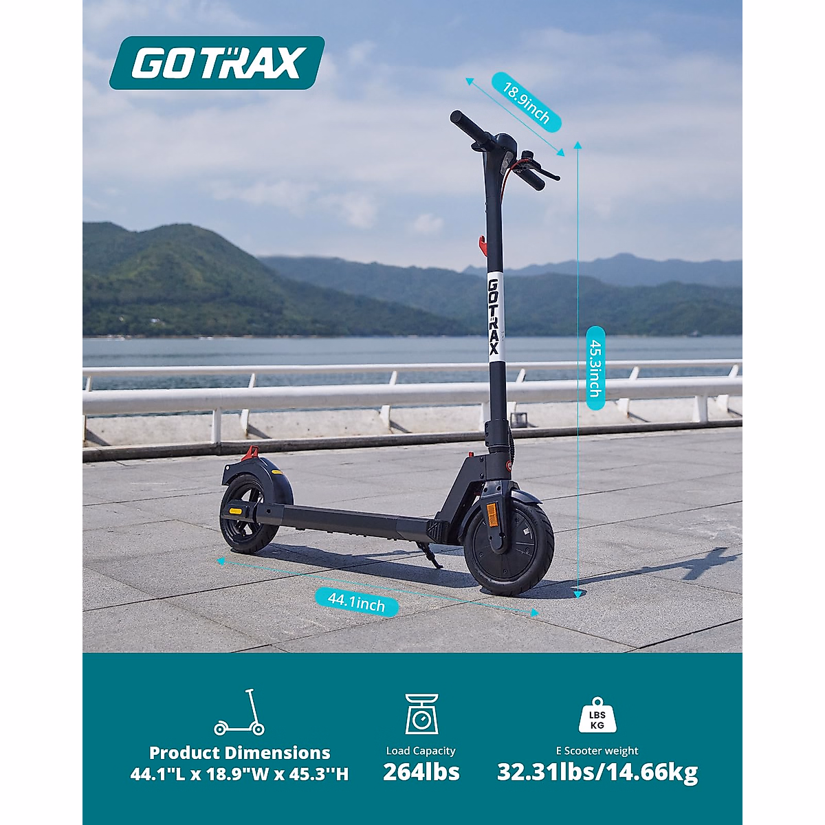 Gotrax APEX MAX Electric Scooter, 8.5" Pneumatic Tires, Max 19 Mile and 18Mph 350W Motor with Rear Single Shock, Bright Headlight and Taillight and Cruise Control, Foldable Escooter for Adult