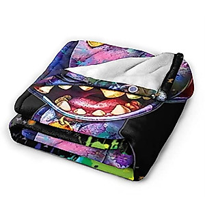 Cartoon Blanket Ultra-Soft Comfortable Blankets Flannel Fits Couch Sofa Office Suitable for All Season 50"X40"