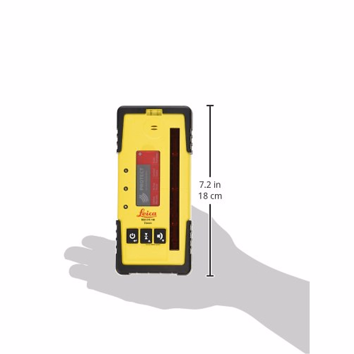 Leica RE 140 Classic Rugby Rod Eye 140 Classic Rotary Laser Receiver, Yellow