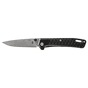Gerber Gear Zilch Folding Pocket Knife, 3.1 Inch Plain Edge Blade, Black