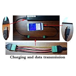 zdyCGTime USB 2.0 A Screw Terminal Block Connector Cable USB 2.0 A Male Plug to 5 Pin/Way Female Bolt Screw with Shield terminals Pluggable Type Adapter Connector Converter Cable（30CM/2Packs(Male)