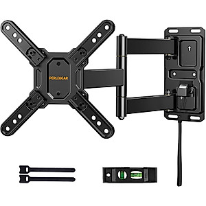 Perlegear Lockable RV TV Mount for 13–42 inch TVs up to 44 lbs, Full Motion RV TV Wall Mount with Swivel, Tilt, Pull Cord Lock, RV TV Mount for Camper, RV, Motorhome, Max VESA 200x200mm, PGLRVF2