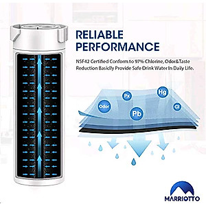 MARRIOTTO XWF Water Filter Replacement for GE XWF Refrigerator Water Filter, 3 Pack (Not XWFE)