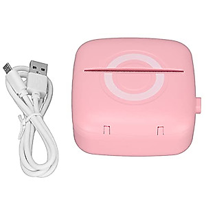 Pocket Thermal Printer, Mini Printer Shipping Label Printer Portable Printer for Shipping Packages Postage Address Home Small Business (Pink)