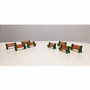 Outland Models Train Railroad Scenery Park / Garden Bench 8 pcs HO OO Scale 1:87