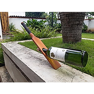 Wine Bottle Balancer/ Holder - Magic Bat - Unique Decorative Cricket Bat Design for Tabletop Display in Home, Kitchen, or Bar
