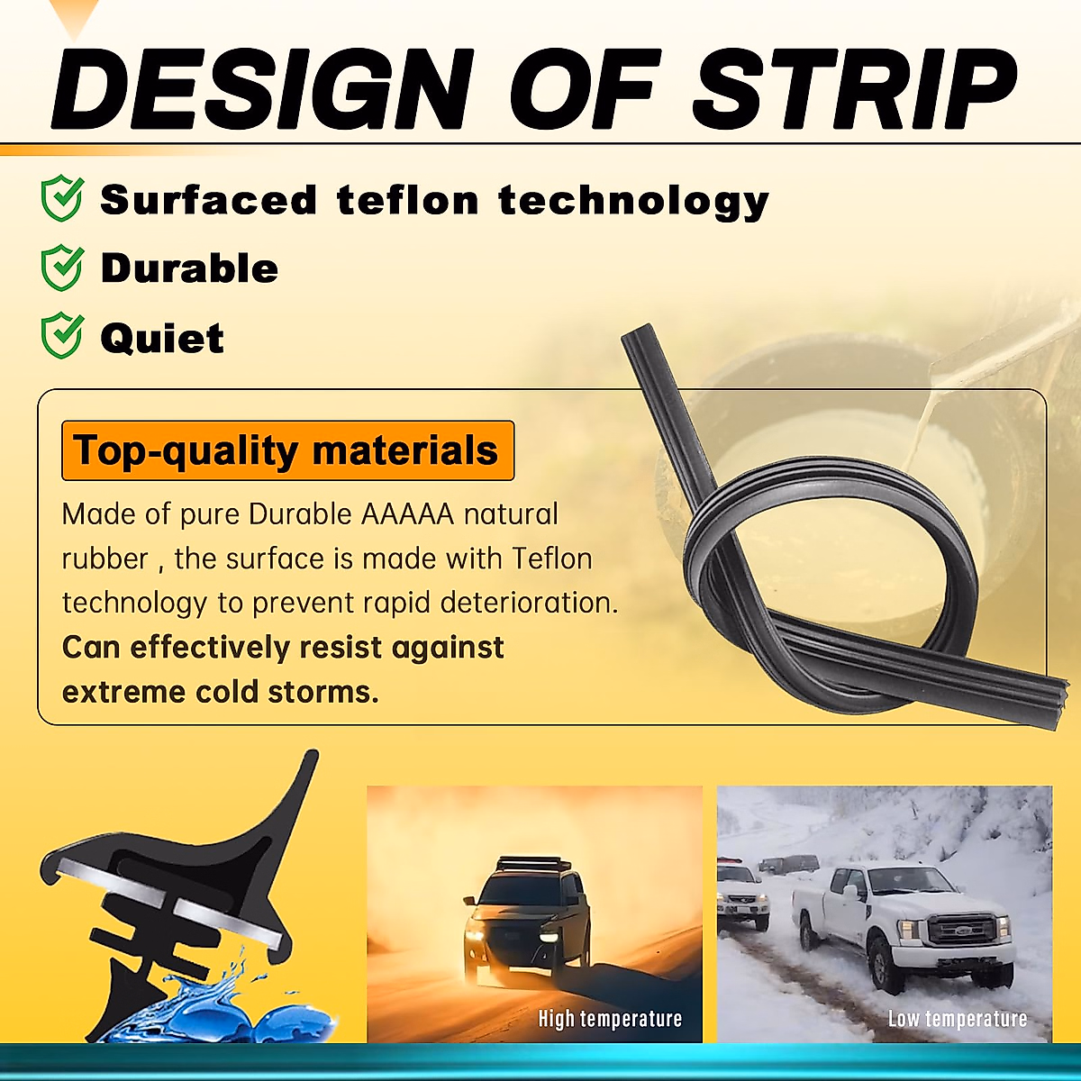 AUTOBOO 26" and 18" Windshield Wipers Blades (Pack Of 2),OEM Quality Premium All-Seasons Wiper blades,Stable and Quiet Armor wiper blades