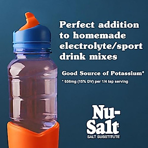 Nu-Salt Sodium-Free Salt Substitute (3 Pack) Contains Potassium Chloride, Table Salt Alternative, Vegan, Good for Chips, Pretzels, French Fries, Popcorn Seasoning, 3oz Shaker Bottle