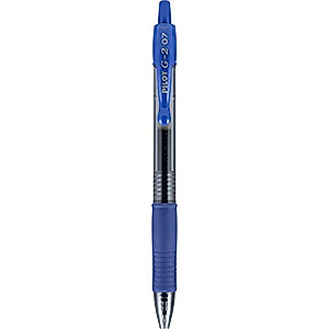 Pilot, G2 Premium Gel Roller Pens, Fine Point 0.7 mm, Blue, Pack of 2