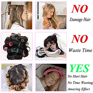 Heatless Hair Curlers Heatless Curls To Sleep In Overnight Heatless Curling Rod Headband Velour No Heat Hair Curlers Headband Soft Cotton Hair Rollers Curling Ribbon Rods for Long Hair